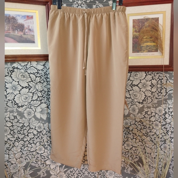 Susan Graver | Pants & Jumpsuits | Susan Graver Beige Palazzo Pants ...